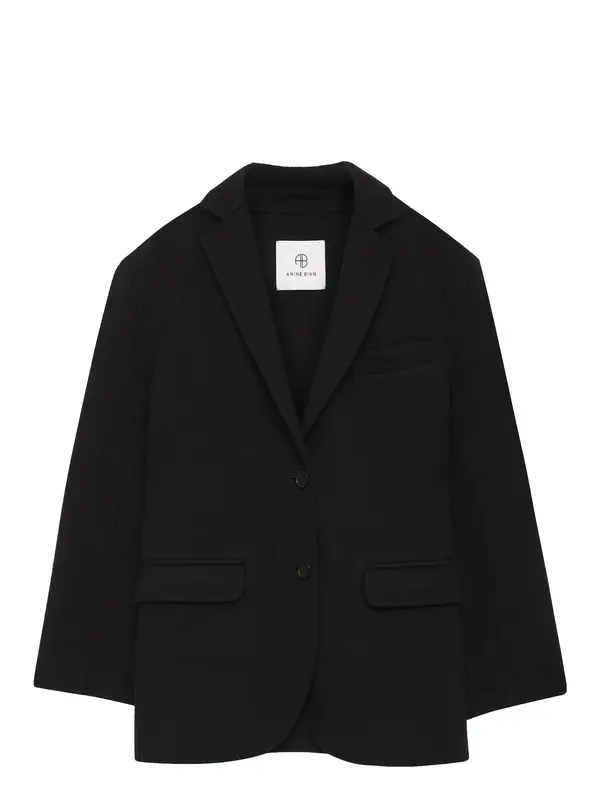 ANINE BING Quinn Single-breasted Blazer - Black