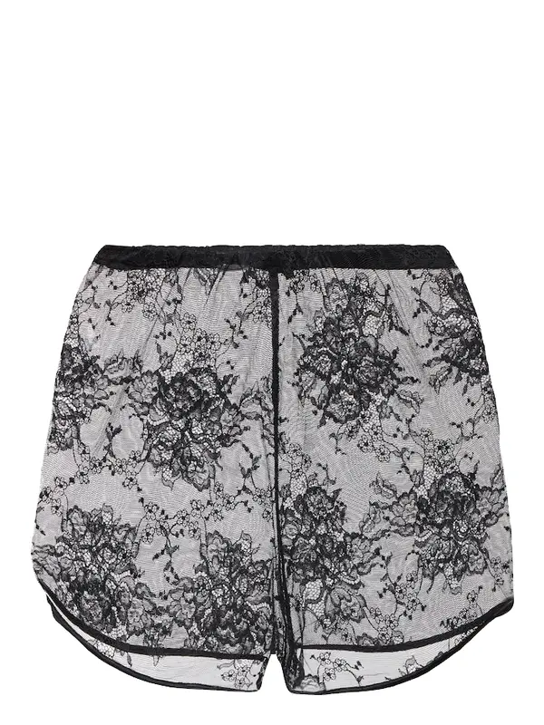 Oseree Lace Shorts - Black