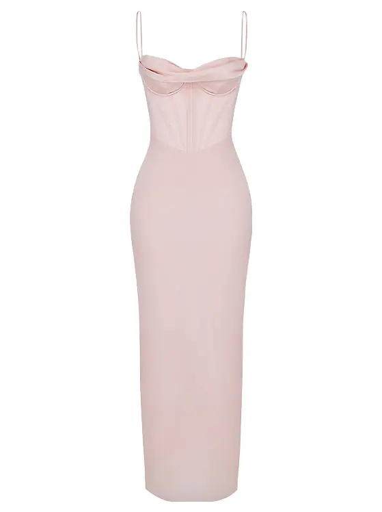 House Of Cb Charmaine Corset Maxi Dress - Blush