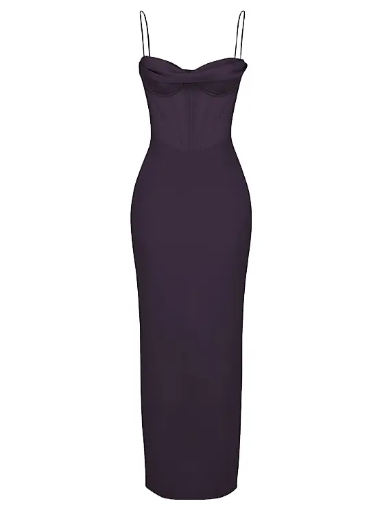 House Of Cb Charmaine Corset Maxi Dress - Night Shade