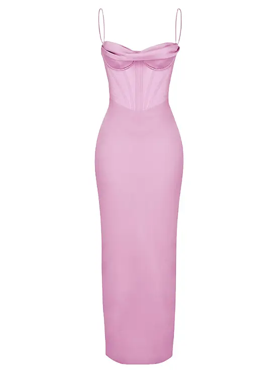 House Of Cb Charmaine Corset Maxi Dress - Pink