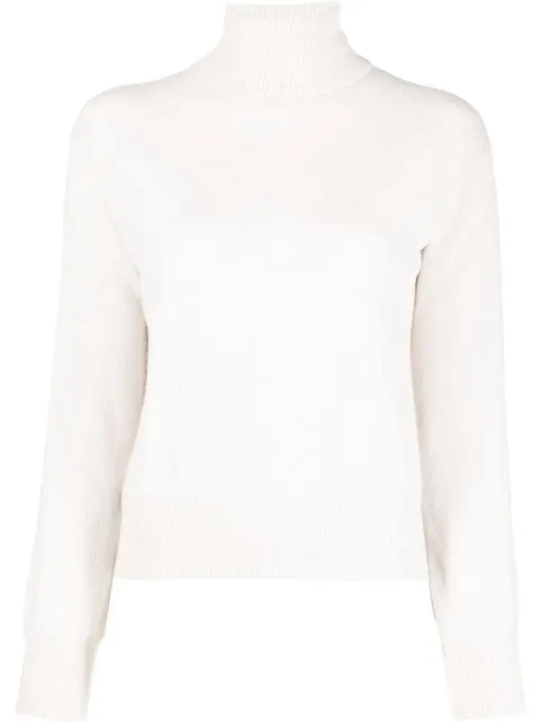 ALLUDE High-neck Cashmere Jumper - Neutrals