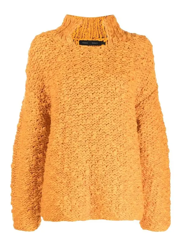 Proenza Schouler Square Neck Chunky-knit Jumper - Yellow