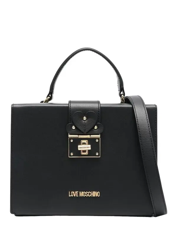 Moschino Heart Motif Tote Bag - Black