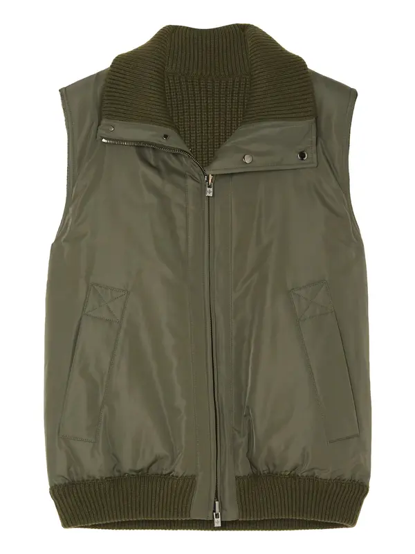 Loro Piana Everdeen Padded Shell And Silk-blend Vest - Green