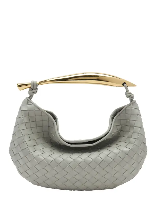 Bottega Veneta Sardine Top Handle Bag - Agate Grey Muse Brass