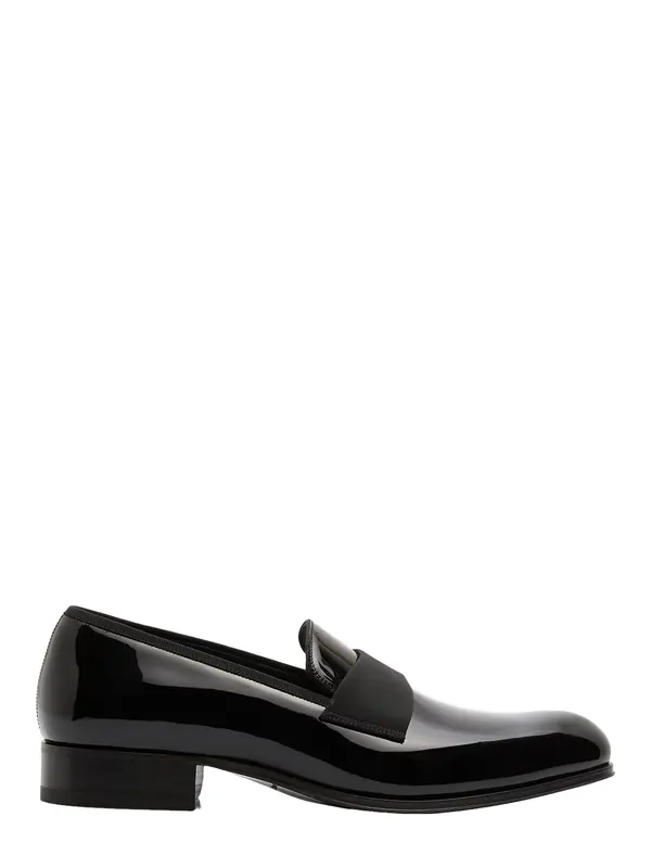 TOM FORD Edgar Patent Leather Loafers - Black