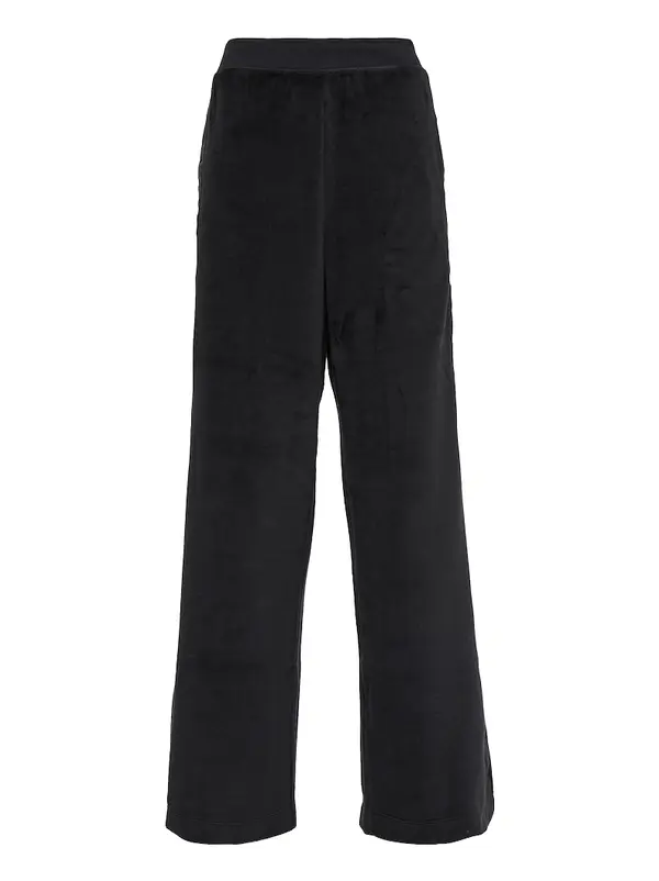 Ralph Lauren Wide-leg Velvet Jersey Sweatpants - Black