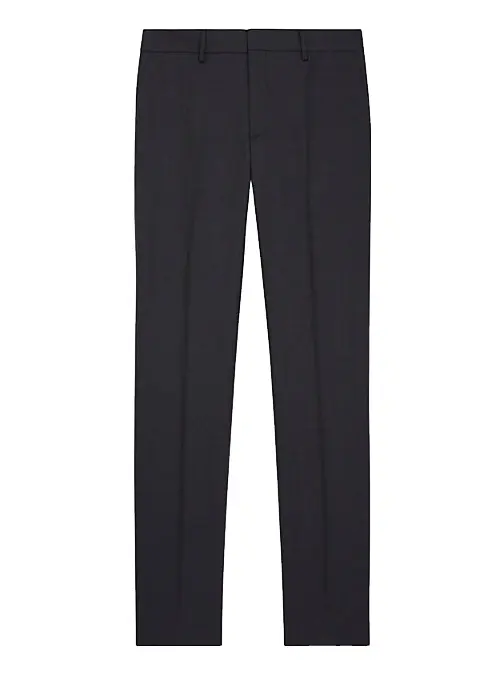 The Kooples Slim-fit Mid-rise Wool Suit Trousers - Gry01