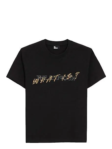The Kooples Leopard-print Logo T-shirt - Black