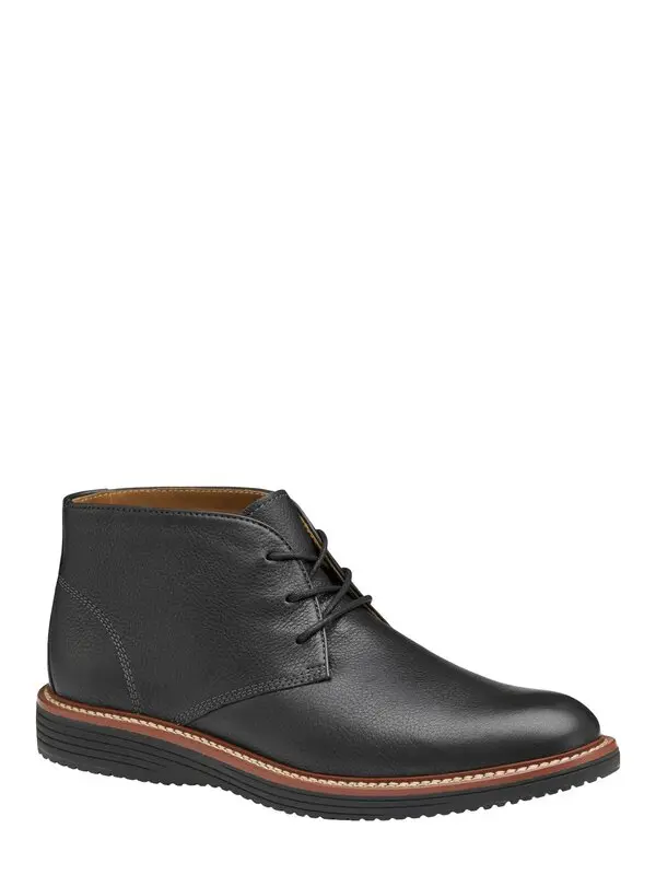 Johnston & Murphy Upton Chukka Boots - Black Full Grain