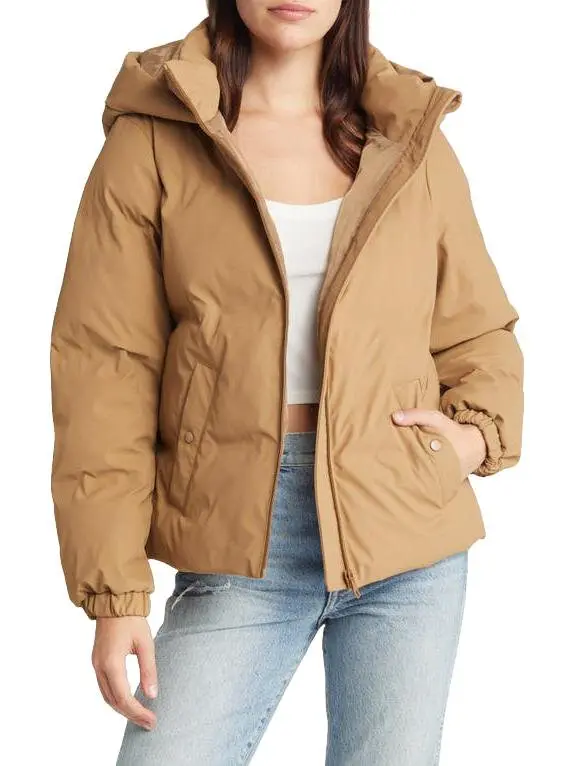 Vero Moda Noe Hooded Puffer Coat - Tigers Eye