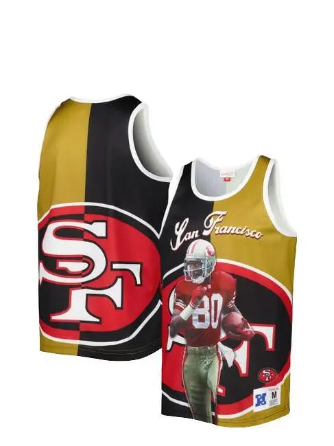 Mitchell & Ness Jerry Rice San Francisco 49ers Retired Player Graphic Tank Top - Black