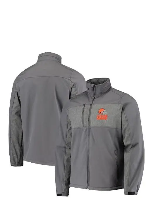 DUNBROOKE Cleveland Browns Zephyr Softshell Full-zip Jacket - Graphite