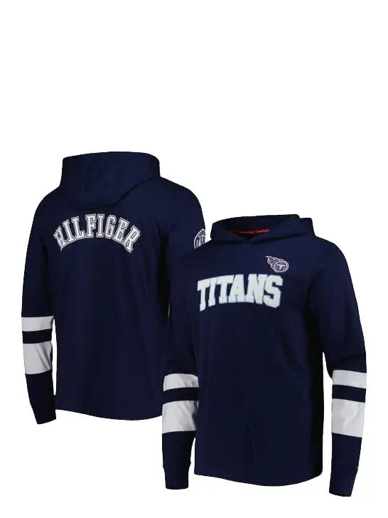 Tommy Hilfiger Tennessee Titans Alex Long Sleeve Hoodie T-shirt - Navy