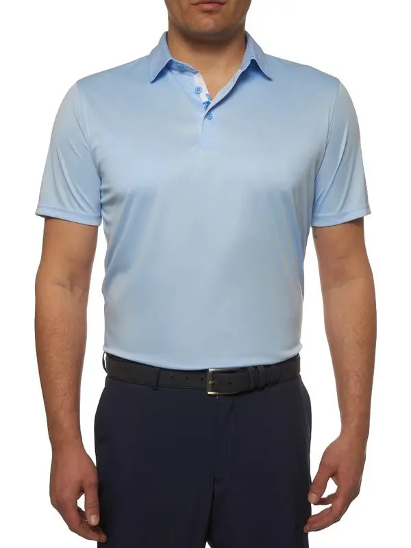 Robert Graham Axelsen Short Sleeve Polo - Light Blue