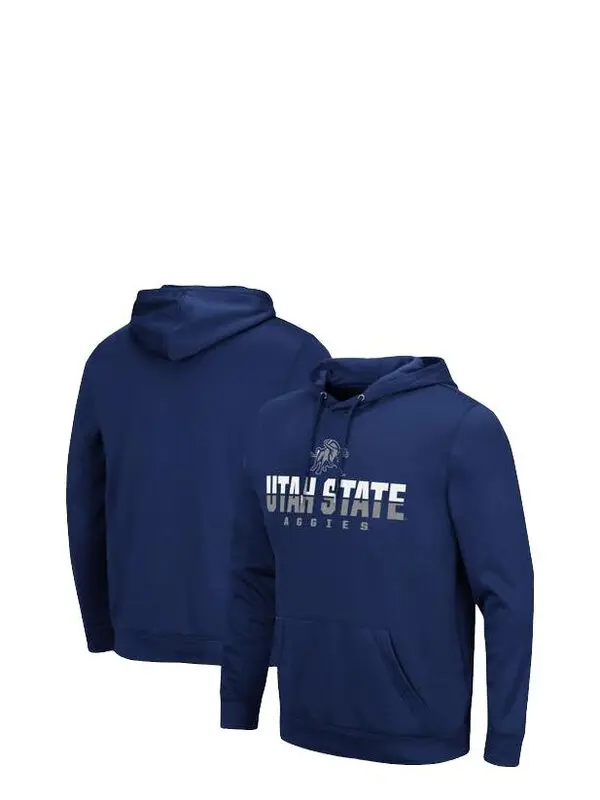 COLOSSEUM Utah State Aggies Lantern Pullover Hoodie - Navy