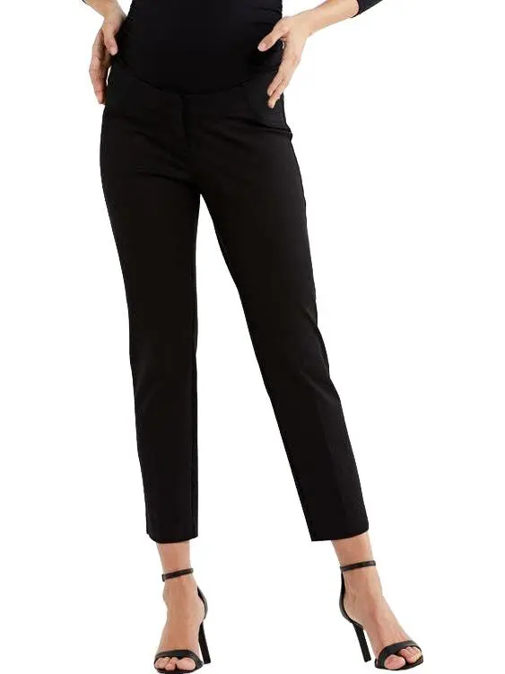 A Pea In The Pod Slim Ankle Trousers - Black