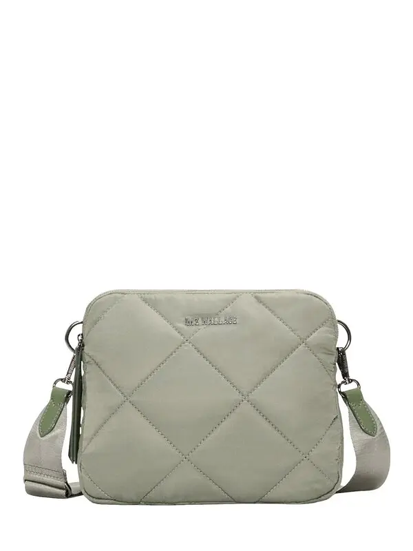Mz Wallace Bowery Quilted Nylon Crossbody Bag - Agave Green