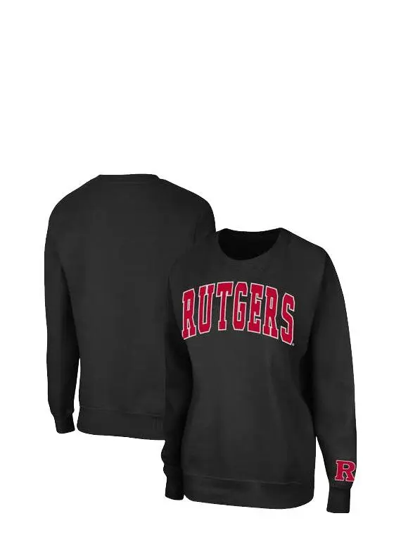 COLOSSEUM Rutgers Scarlet Knights Campanile Pullover Sweatshirt - Black