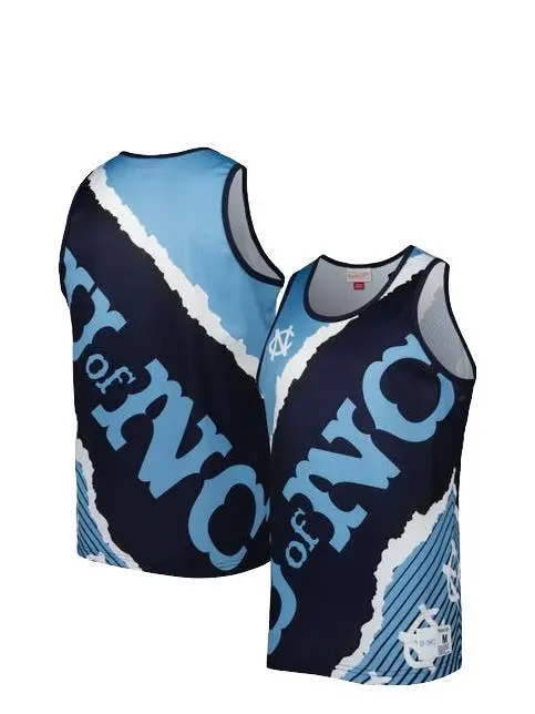 Mitchell & Ness North Carolina Tar Heels Jumbotron 2.0 Sublimated Tank Top - Navy