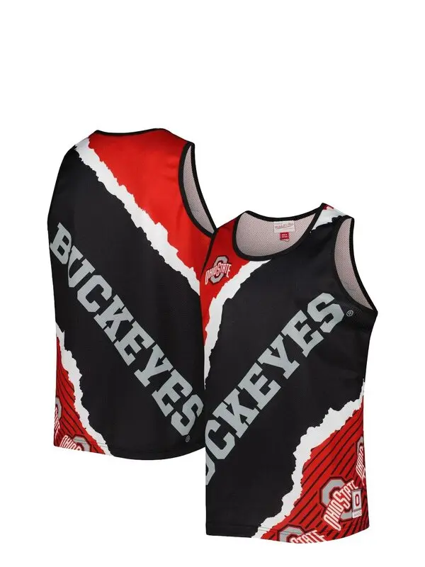 Mitchell & Ness Ohio State Buckeyes Jumbotron 2.0 Sublimated Tank Top By - Black