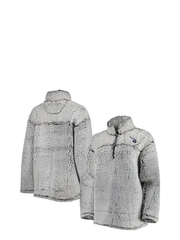 G-III 4HER BY CARL BANKS Tennessee Titans Sherpa Quarter-zip Jacket - Gray