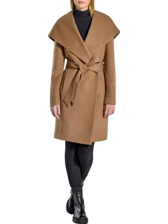 Sentaler Alpaca & Wool Wrap Coat - Dark Camel