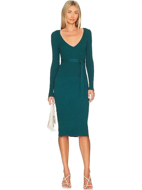 House Of Harlow 1960 X Aaron Knit Dress - Dark Teal