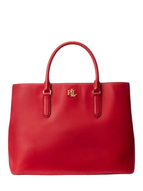 Ralph Lauren Leather Marcy Satchel - Red