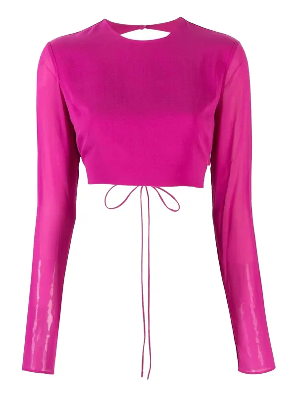 Andamane Tie-fastening Top - Pink