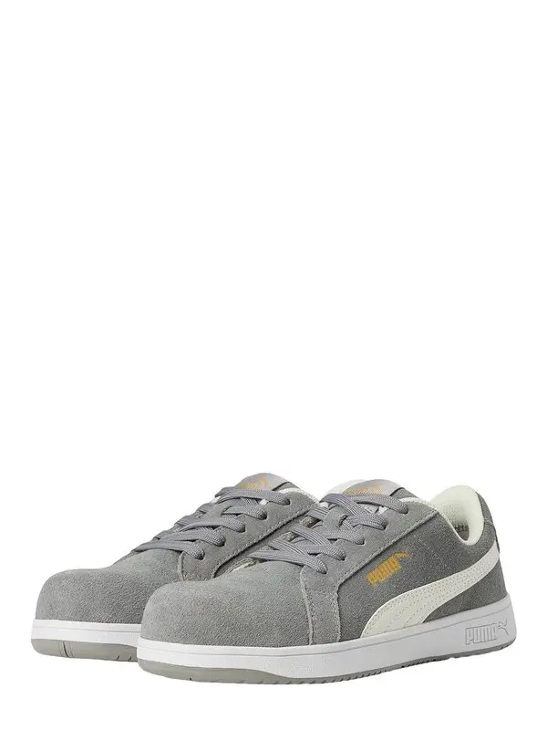 PUMA SAFETY Iconic Suede Low Top Athletic Sneakers - Gray
