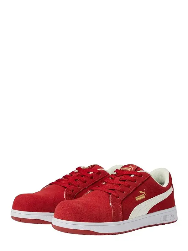 PUMA SAFETY Iconic Suede Low Top Athletic Shoes - Red