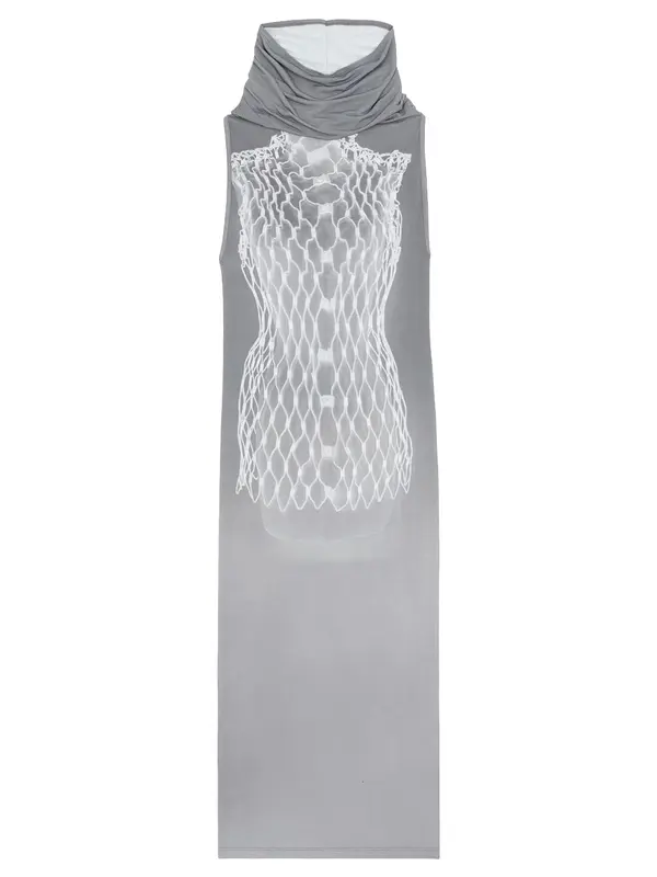 MAISON MARGIELA Dummy Sleeveless Midi Dress - Grey