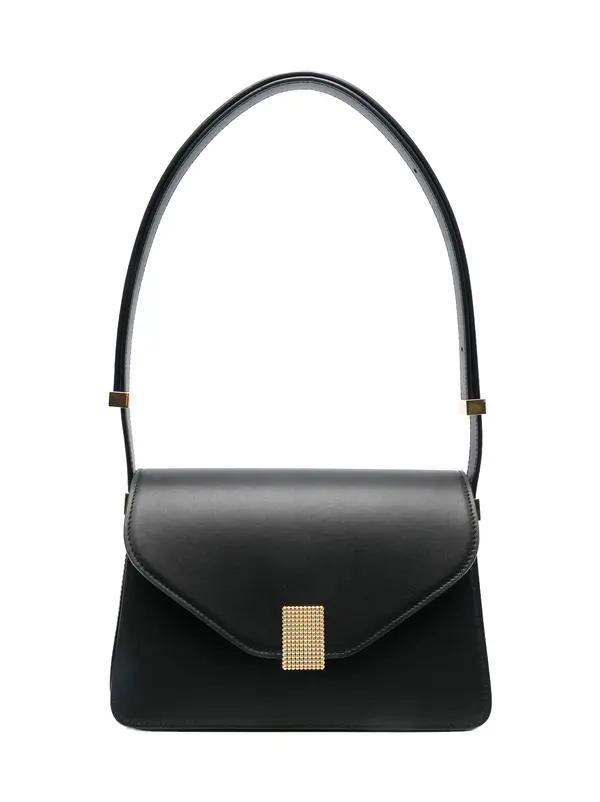 LANVIN Studded Leather Shoulder Bag - Black