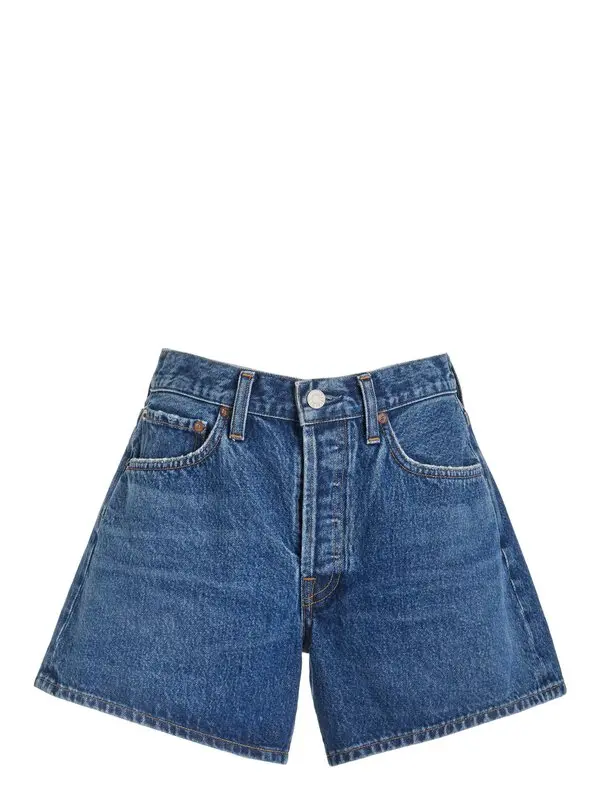 AGOLDE Parker Long Denim Shorts - Medium Wash