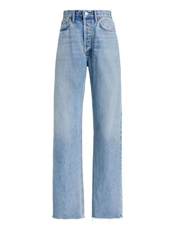 AGOLDE Lana Mid-rise Straight-leg Jeans - Light Wash