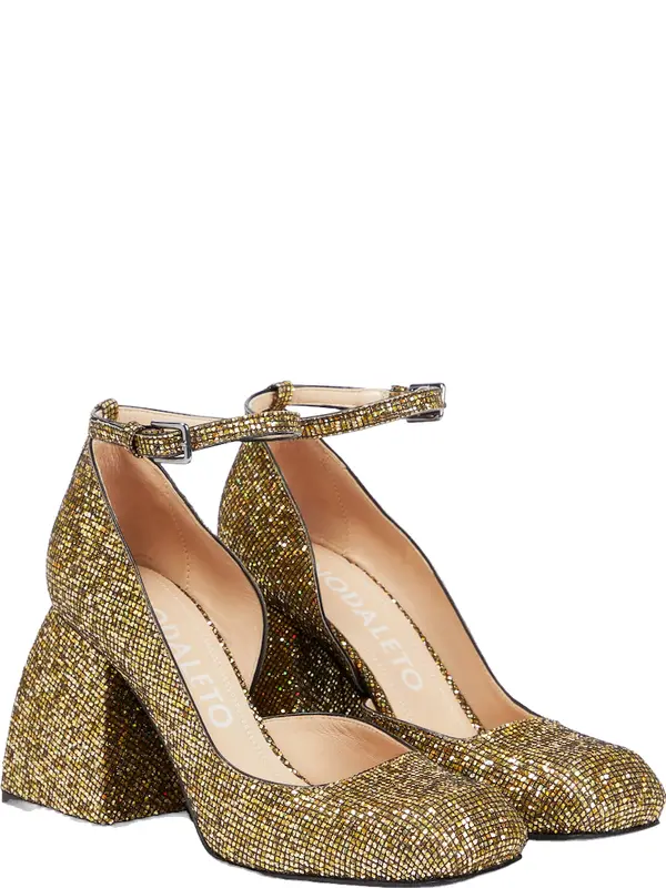 NODALETO Bulla Babies Crystal Pumps - Gold