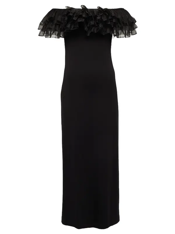 Giambattista Valli Off-shoulder Maxi Dress - Black