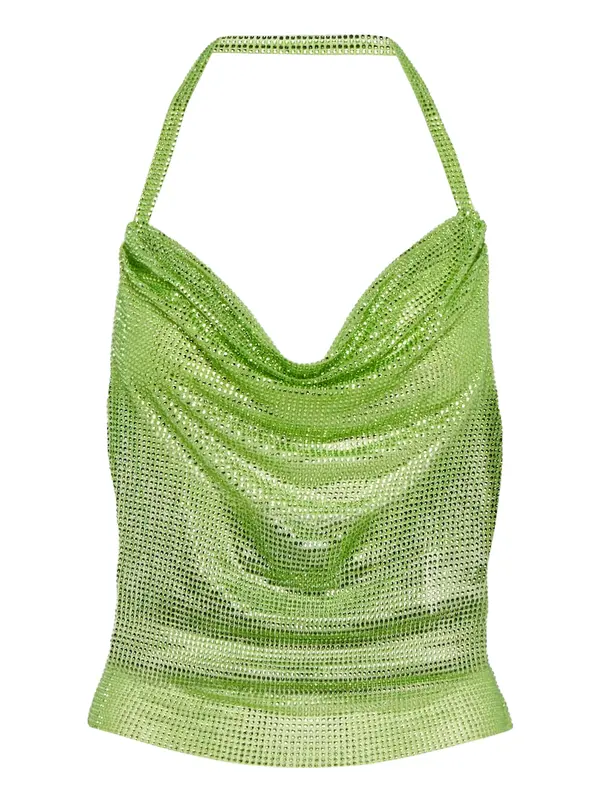 Giuseppe Di Morabito Crystal-embellished Halterneck Top - Green