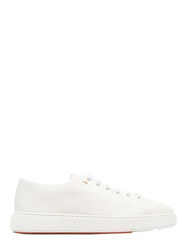 Santoni Embossed-logo Tongue Low-top Sneakers - White
