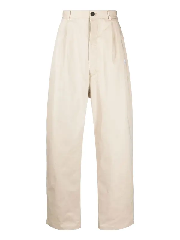 COUNTY OF MILAN Marcelo Burlon Logo Tailored Trousers - Neutrals