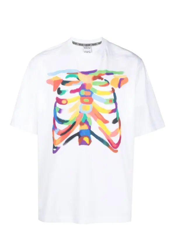 COUNTY OF MILAN Rib Cage Organic Cotton T-shirt - White