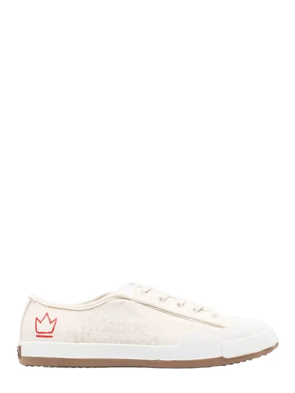 VIVIENNE WESTWOOD Logo-print Low-top Sneakers - Neutrals