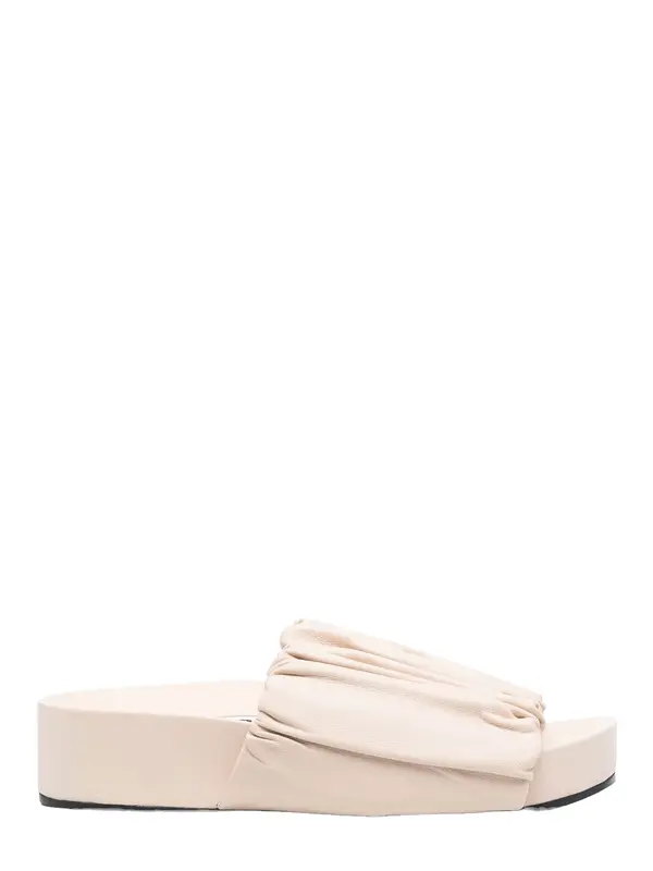 JIL SANDER Leather Platform Sandals - Neutrals