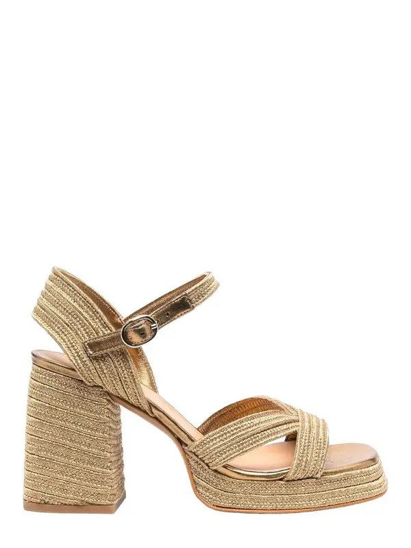 CastaÑer 100mm Platform Sandals - Gold
