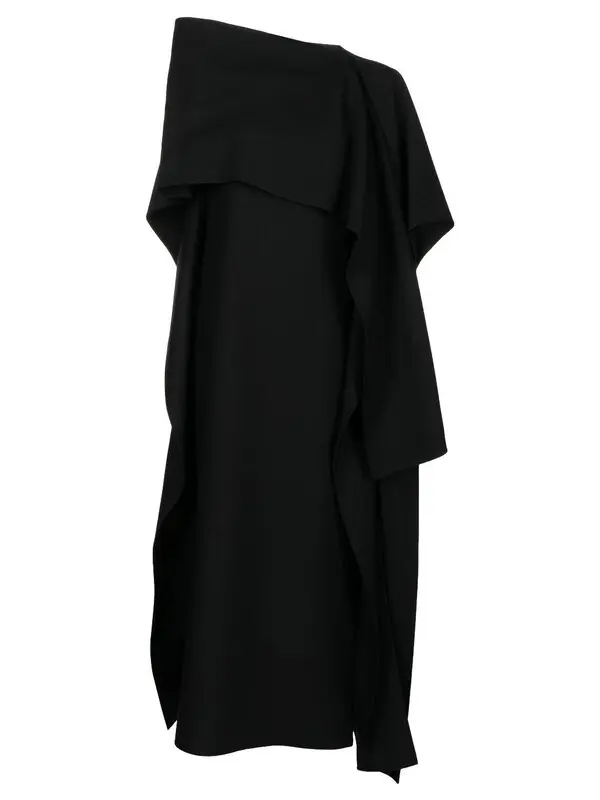 Valentino Garavani Draped Midi Dress - Black