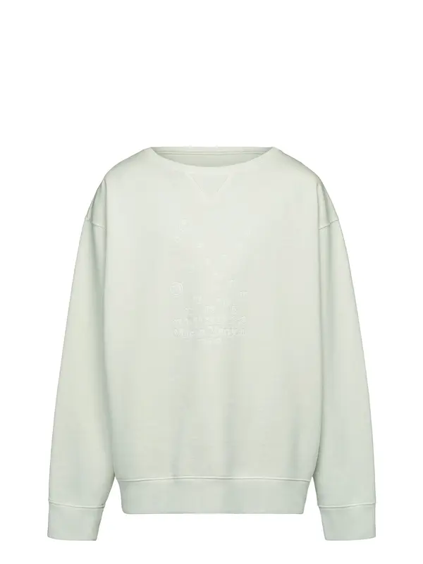 MAISON MARGIELA Numeric Logo-embroidered Sweatshirt - Green