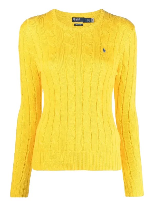 Polo Ralph Lauren Pony Cable-knit Jumper - Yellow