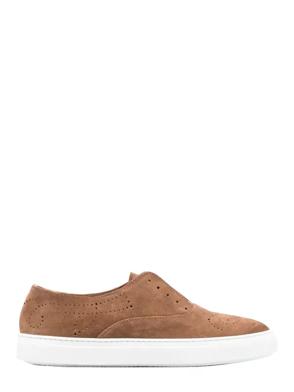 Fratelli Rossetti Punch-hole Leather Sneakers - Brown